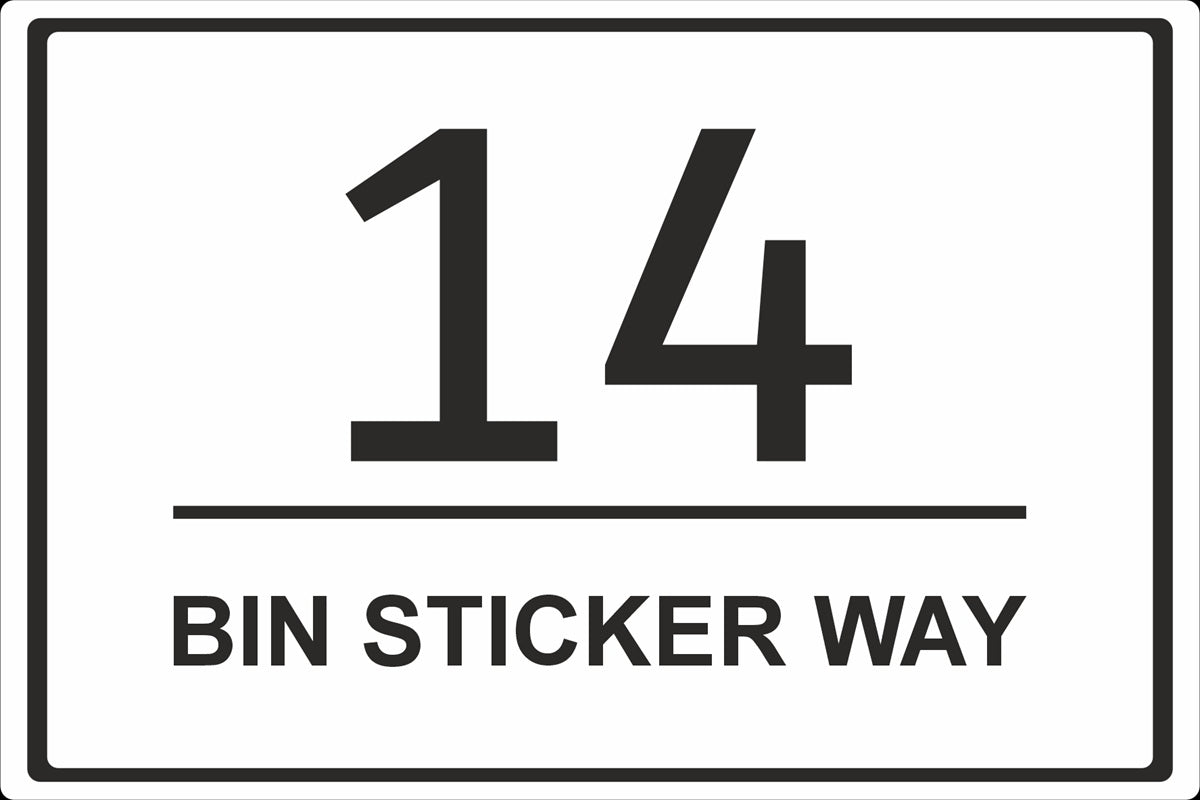 Personalised Self-Adhesive Bin Sticker 1 – Pack of 4 (15x10cm) - One Of ...