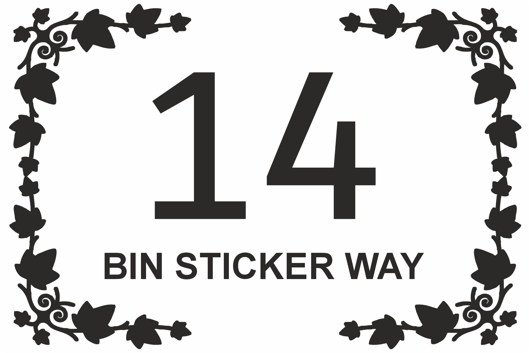 Personalised Self-Adhesive Bin Sticker2 – Pack of 4 (15x10cm) - One Of ...