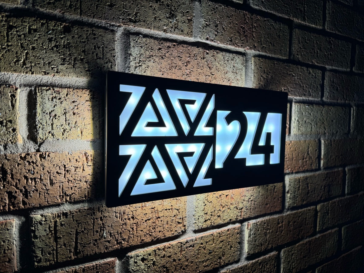 Illuminated House Sign 7, Hardwired - One Of A Kind Design UK
