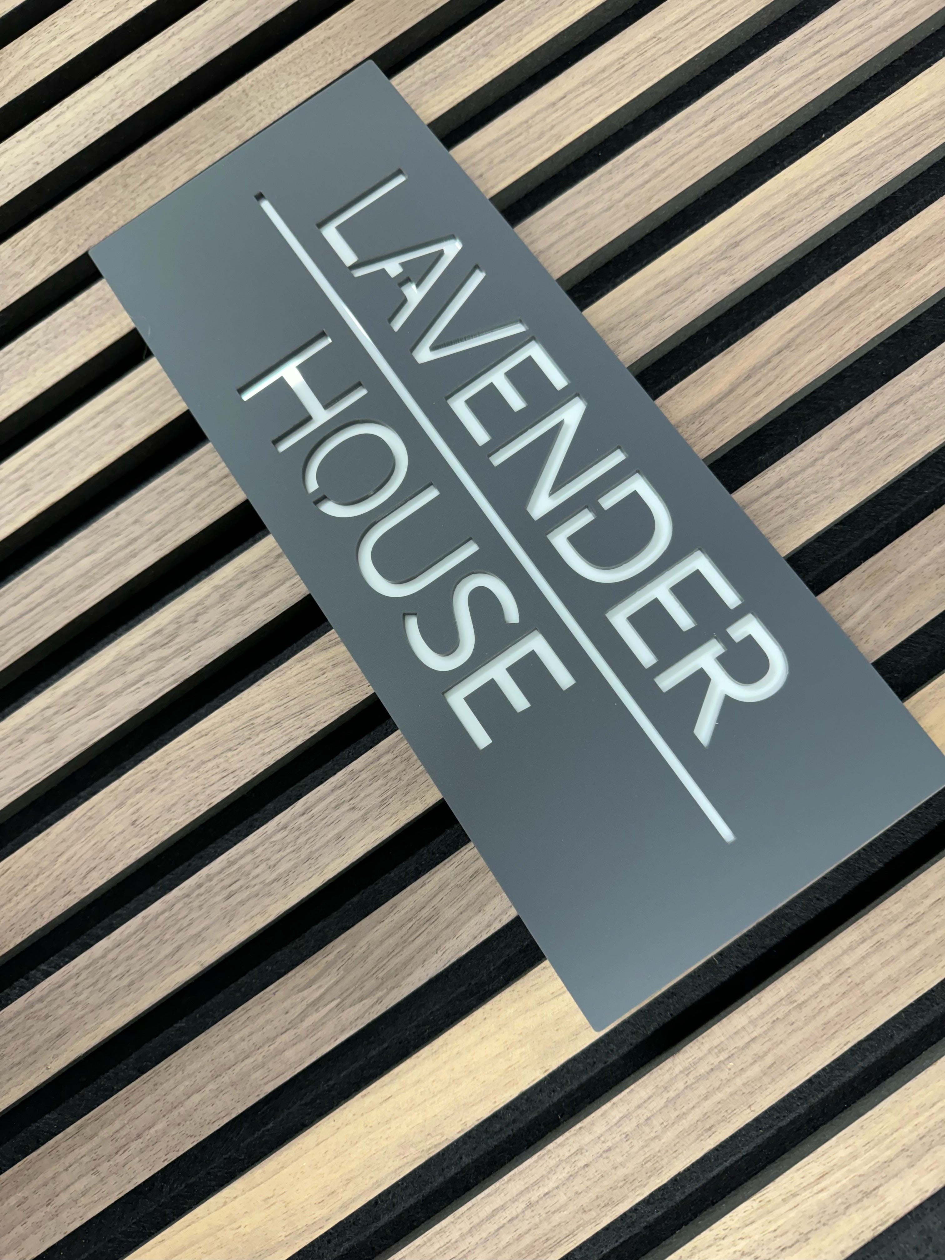 Contemporary House Sign, Modern Floating Acrylic House Sign-NEW - One ...