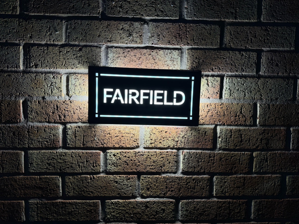 Illuminated House Sign 4, Hardwired - One Of A Kind Design UK