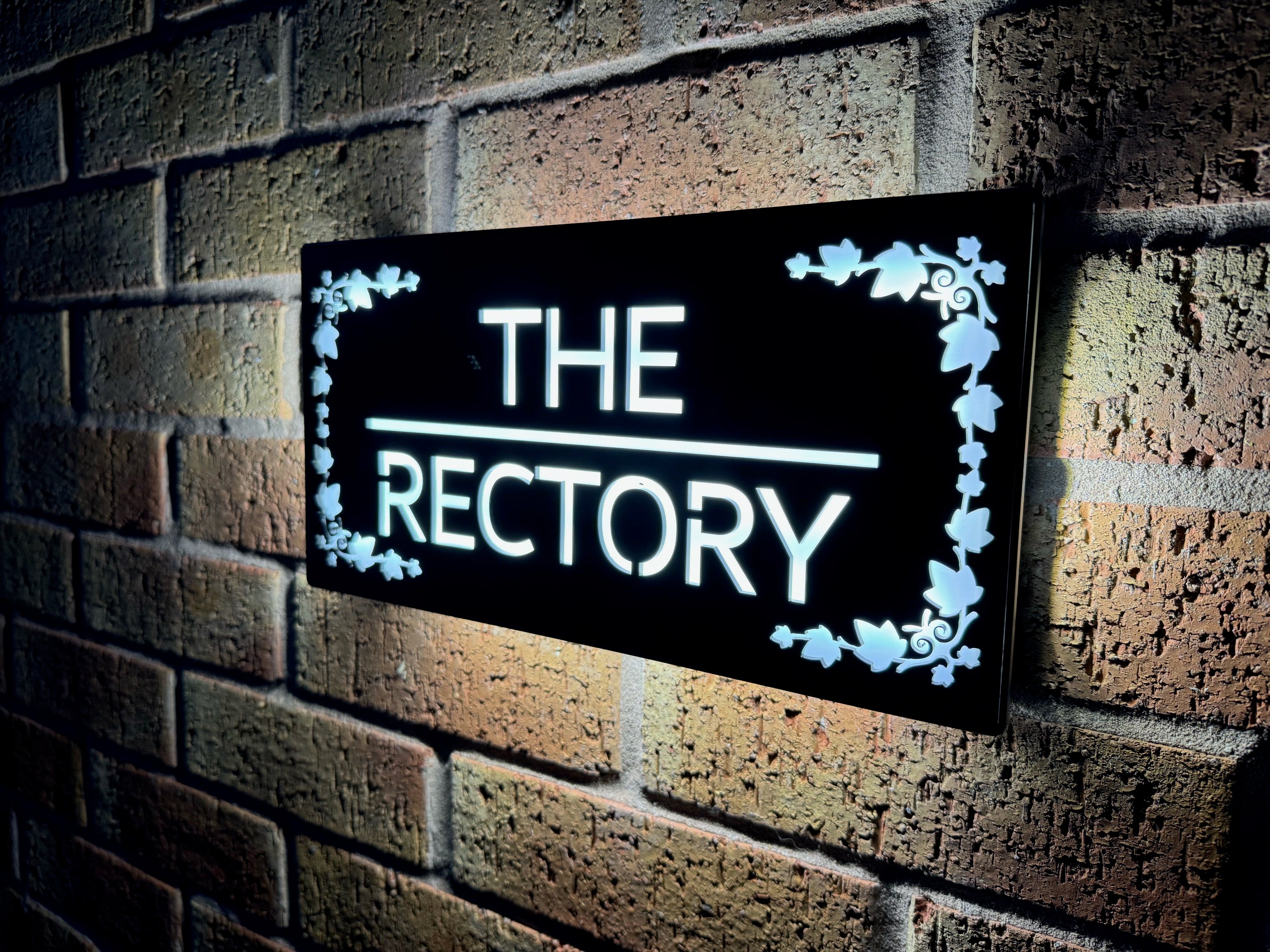 Illuminated House Sign 3A, Hardwired - One Of A Kind Design UK