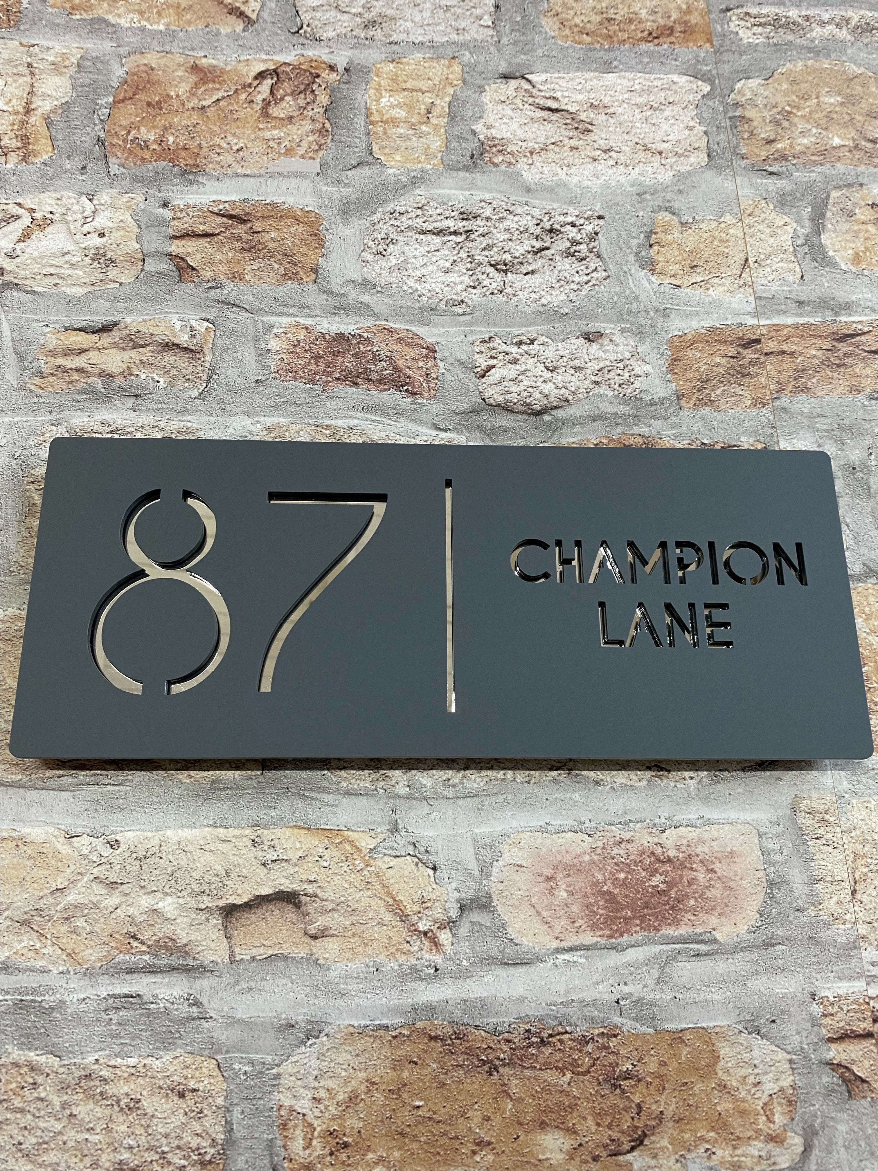 Contemporary House Sign, Modern Floating Acrylic House Sign - One Of A ...