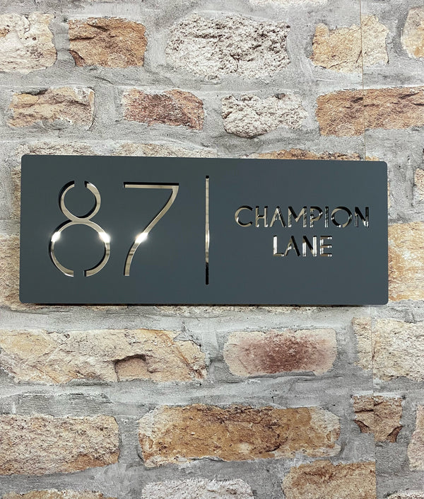 Contemporary House Sign, Modern Floating Acrylic House Sign - One Of A ...