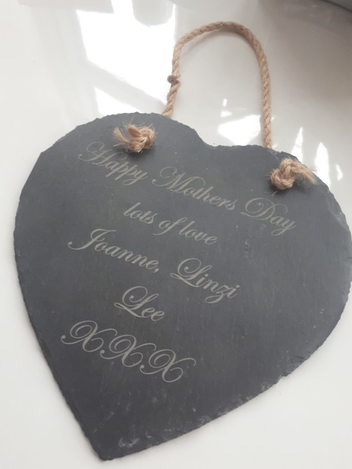 Personalised Slate Heart - One Of A Kind Design UK