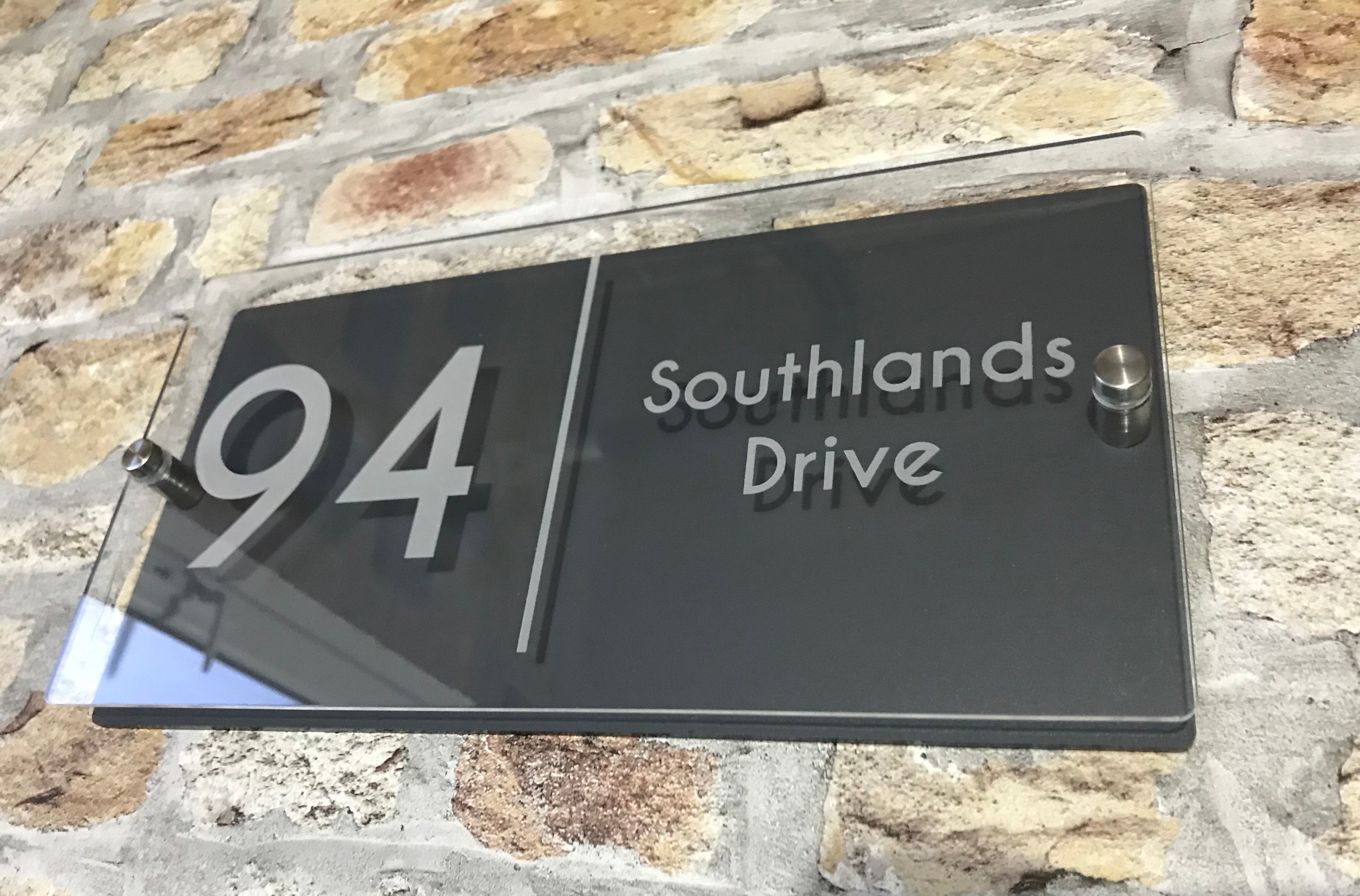 Personalised House Sign 30x15cm - One Of A Kind Design UK