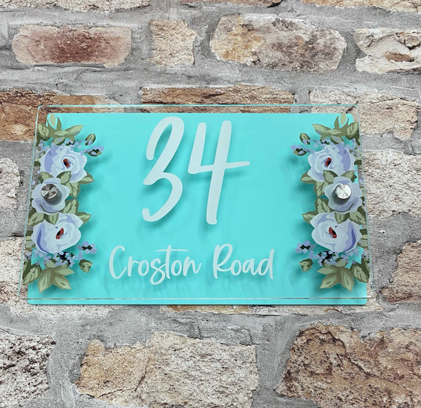 Floral House Sign - One Of A Kind Design UK