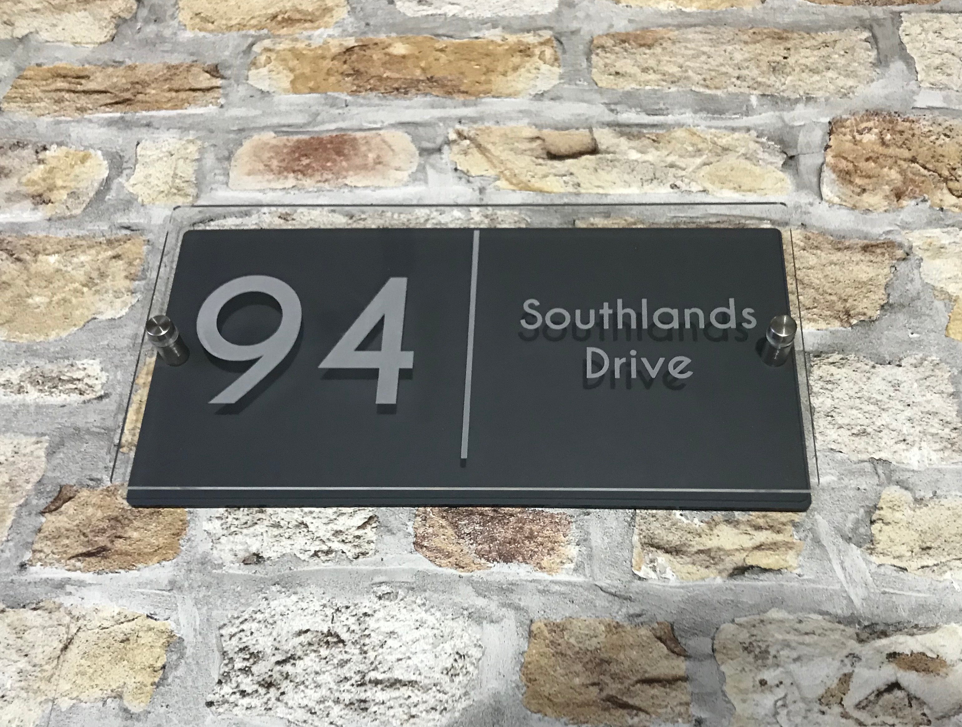 Personalised House Sign 30x15cm - One Of A Kind Design UK