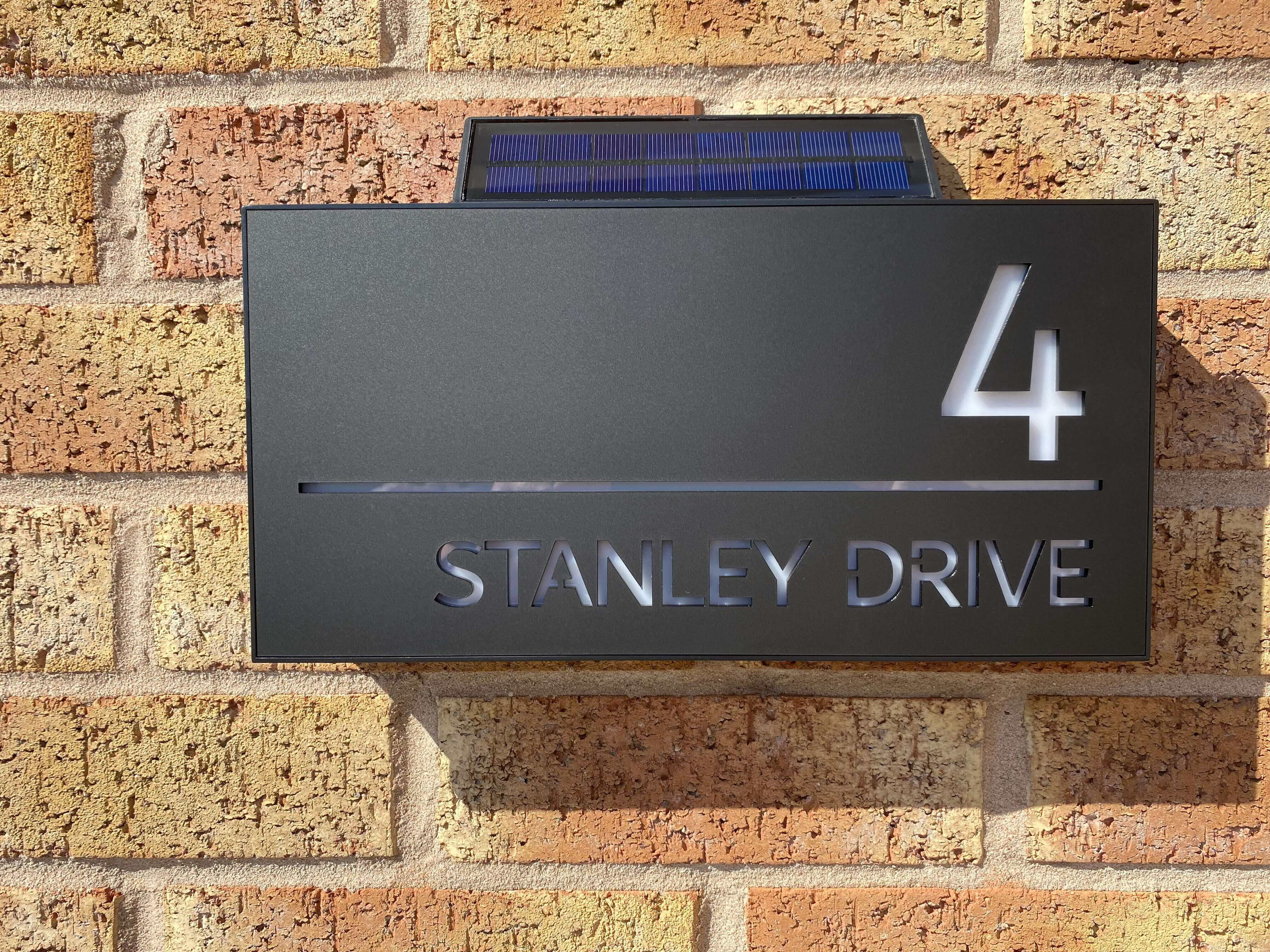 Solar House Sign 1, L.E.D Illuminated House Number - One Of A Kind ...