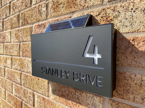 Solar House Sign 1, L.E.D Illuminated House Number - One Of A Kind ...