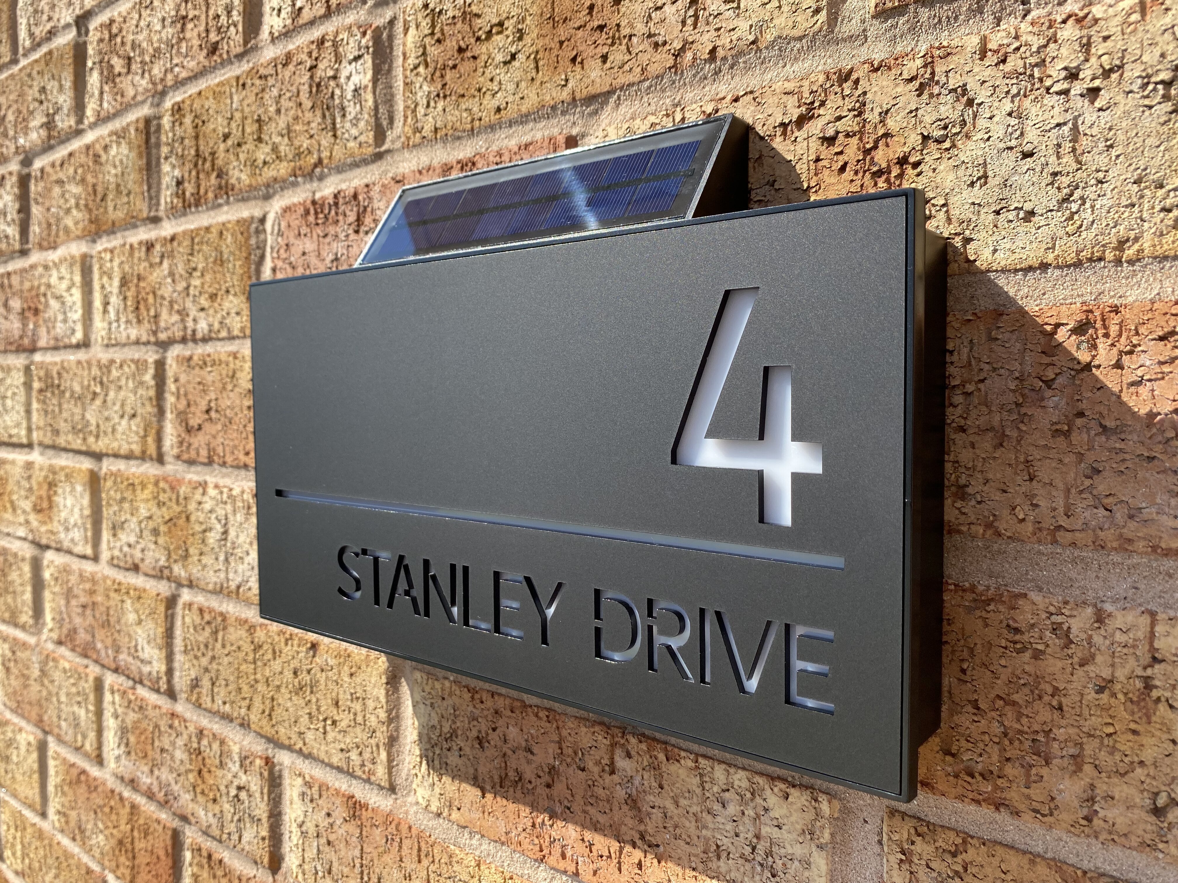 Solar House Sign 1, L.E.D Illuminated House Number - One Of A Kind ...