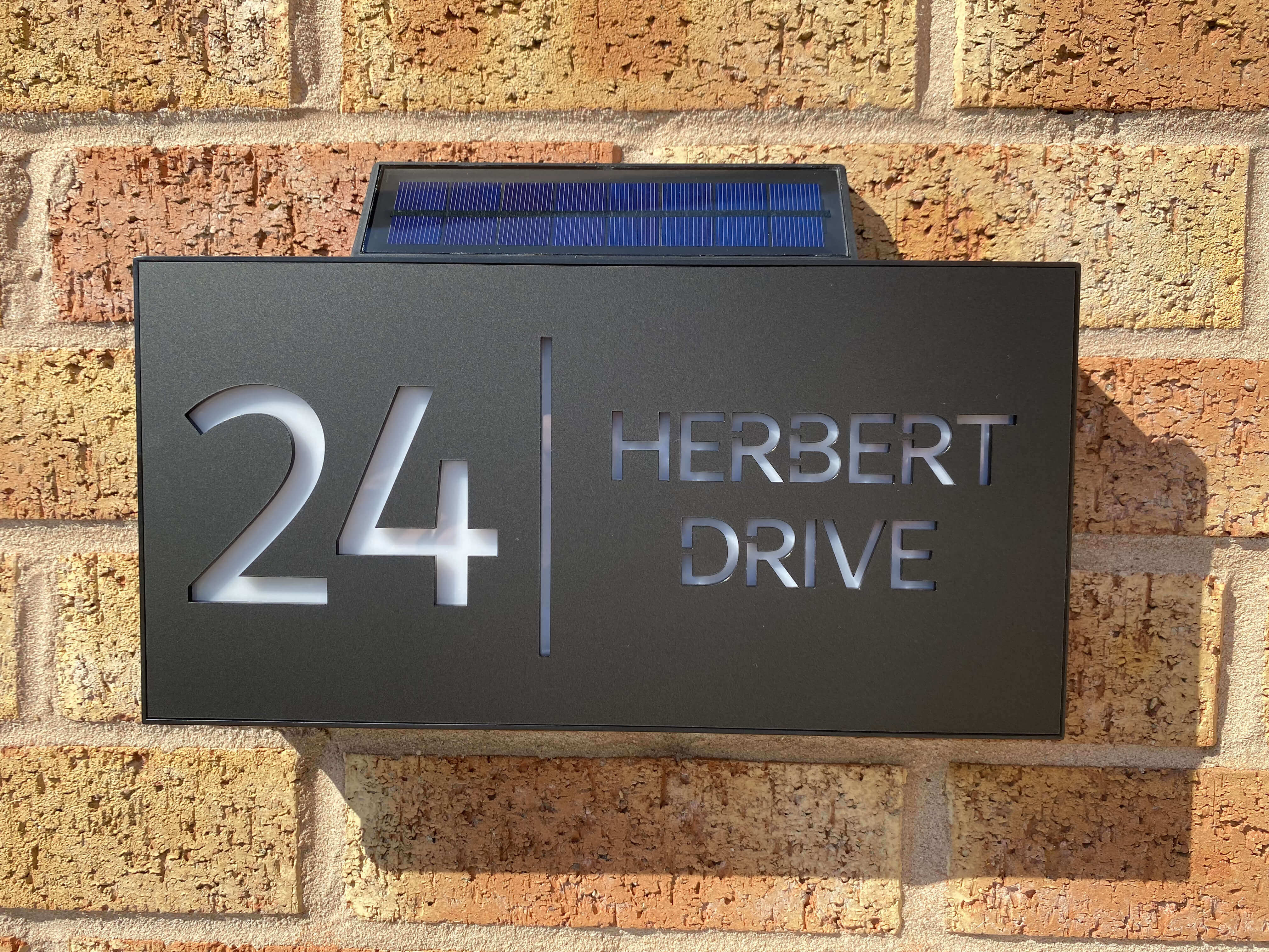 Solar House Sign 2, L.E.D Illuminated House Number - One Of A Kind ...