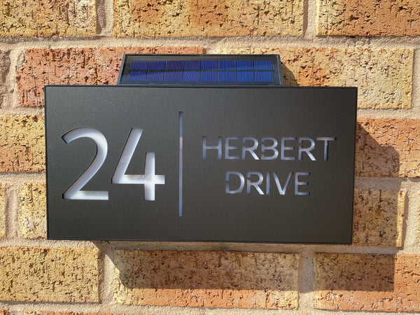 Solar House Sign 2, L.E.D Illuminated House Number - One Of A Kind ...