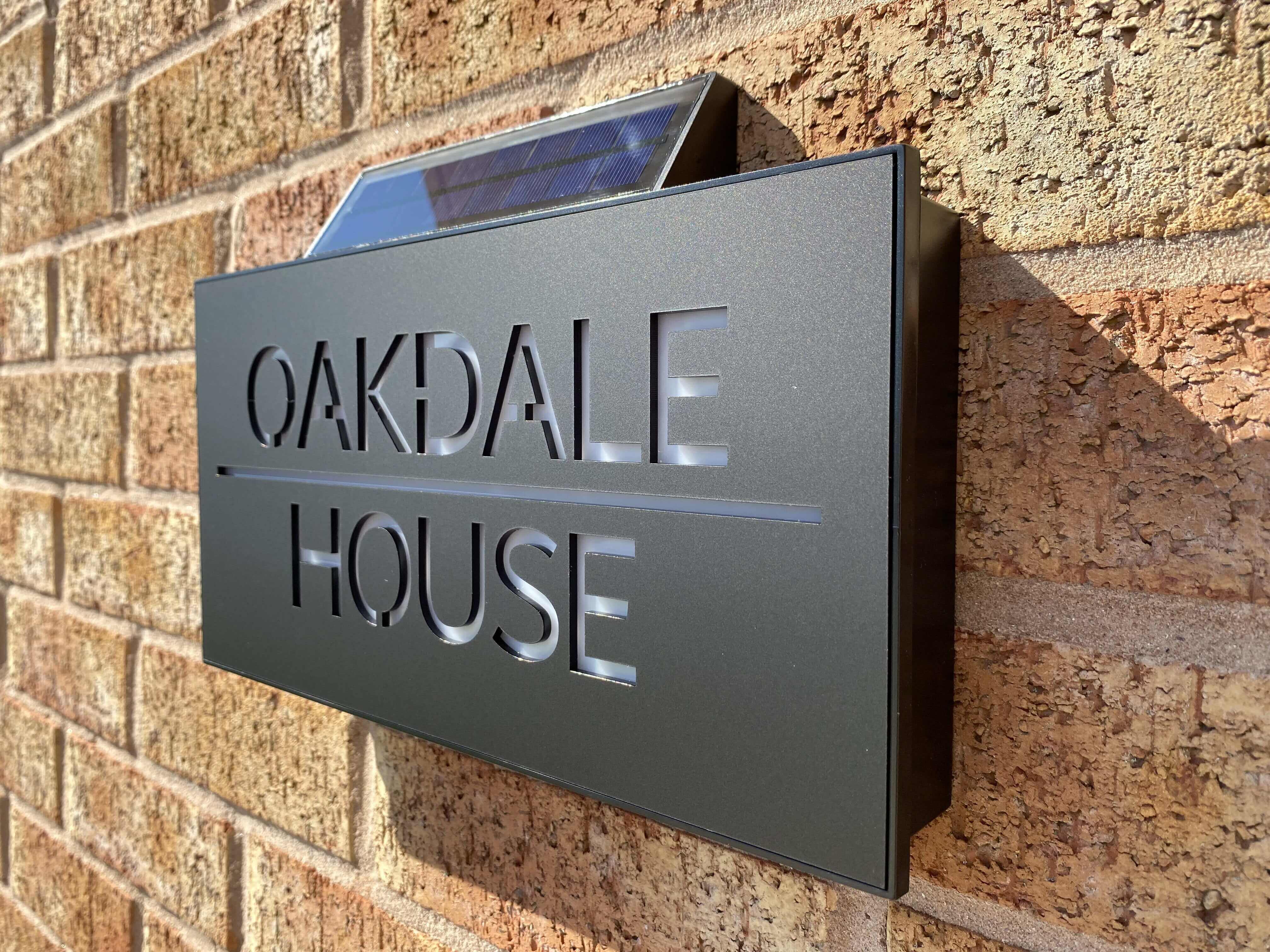 Solar House Sign 5, L.E.D Illuminated House Plaque - One Of A Kind ...