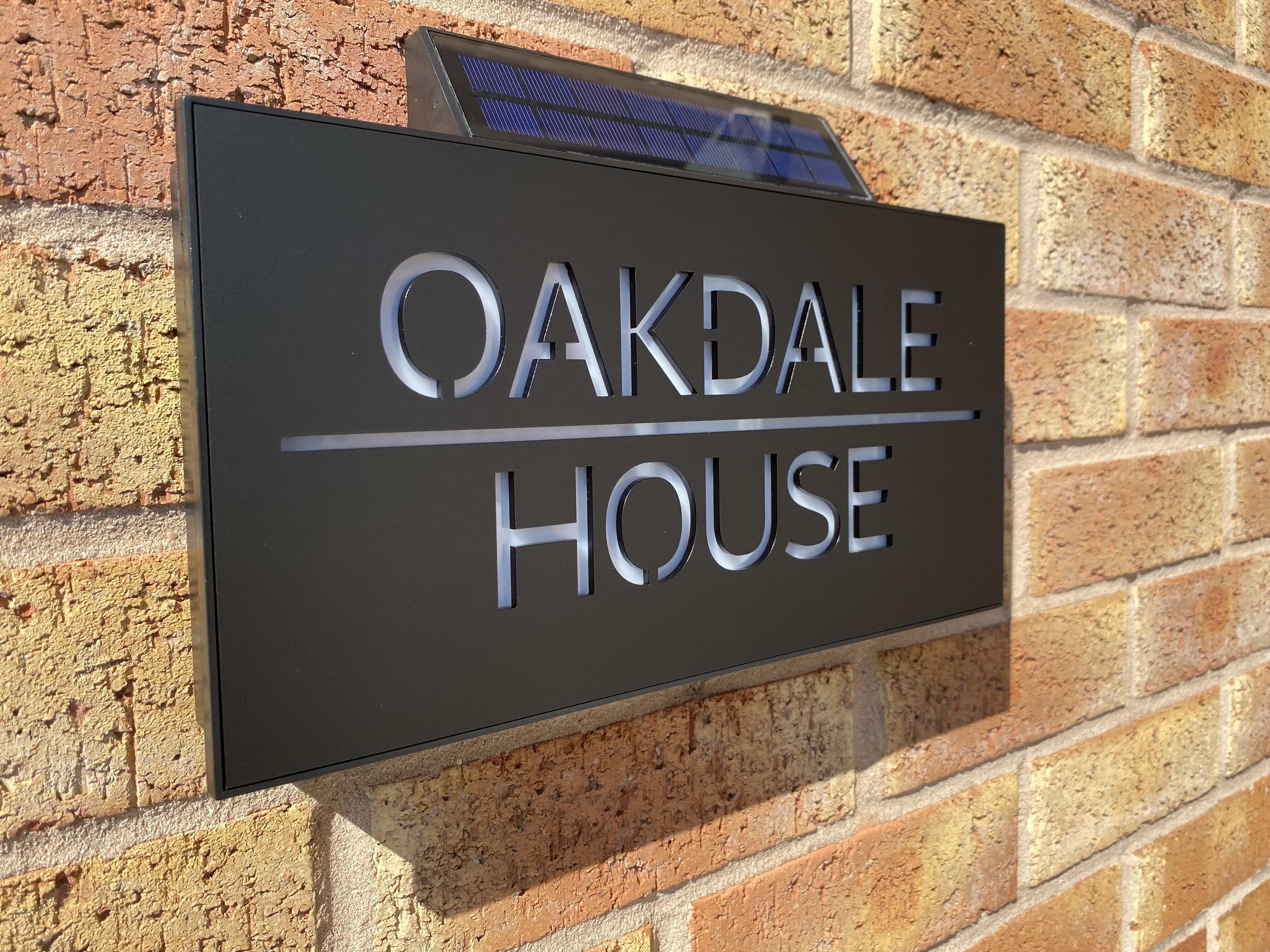 Solar House Sign 5, L.E.D Illuminated House Plaque - One Of A Kind ...