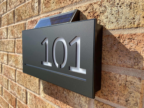 Solar House Sign 6, L.E.D Illuminated House Number - One Of A Kind ...