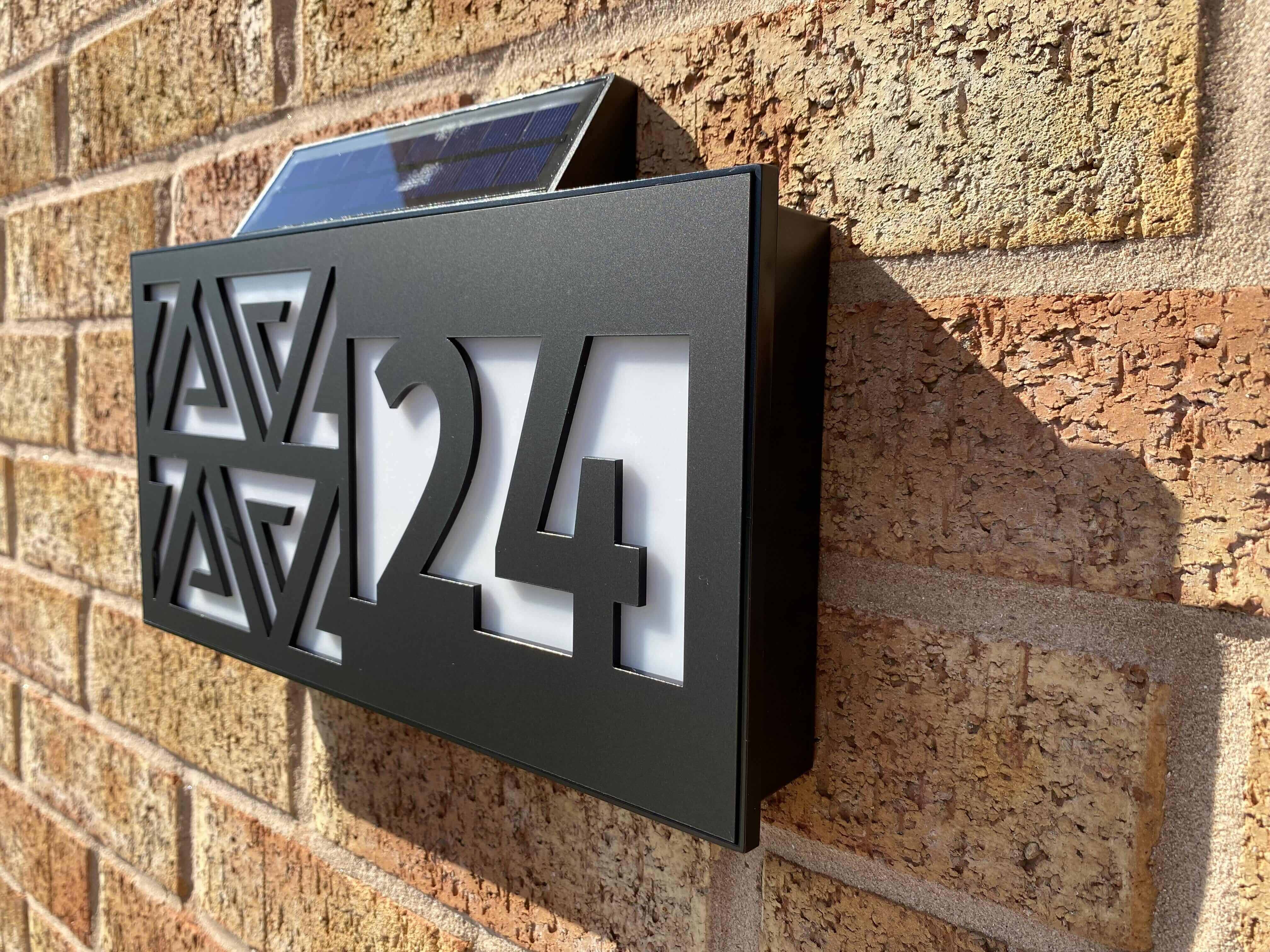 Solar House Sign 7, L.E.D Illuminated House Number - One Of A Kind ...