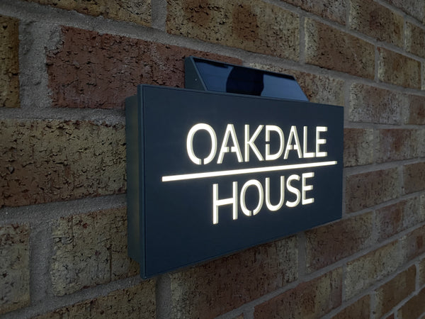 Solar House Sign 5, L.E.D Illuminated House Plaque - One Of A Kind ...