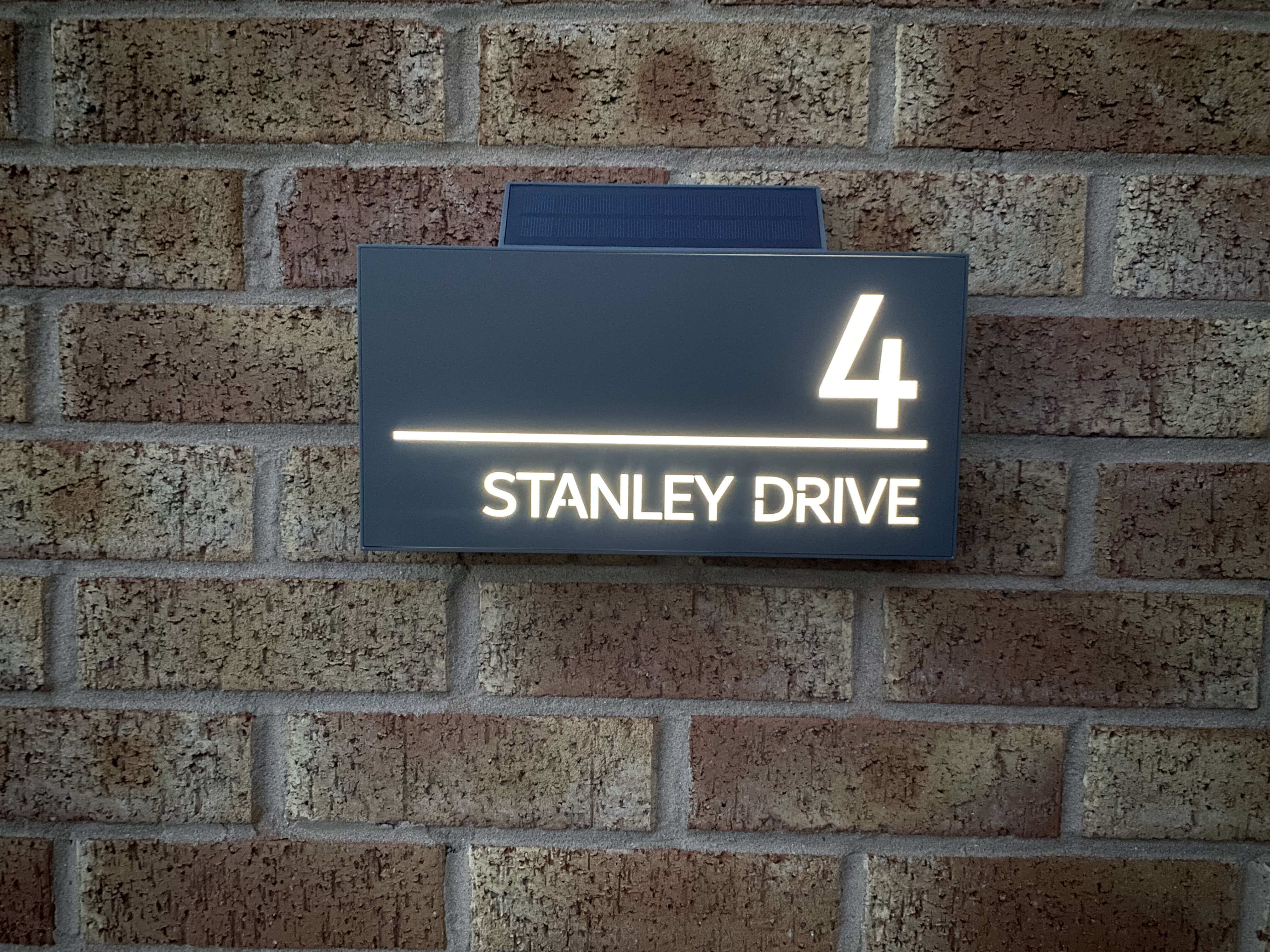 Solar House Sign 1, L.E.D Illuminated House Number - One Of A Kind ...