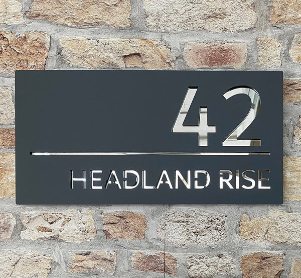 Modern Contemporary Floating House Sign 40x20cm - One Of A Kind Design UK