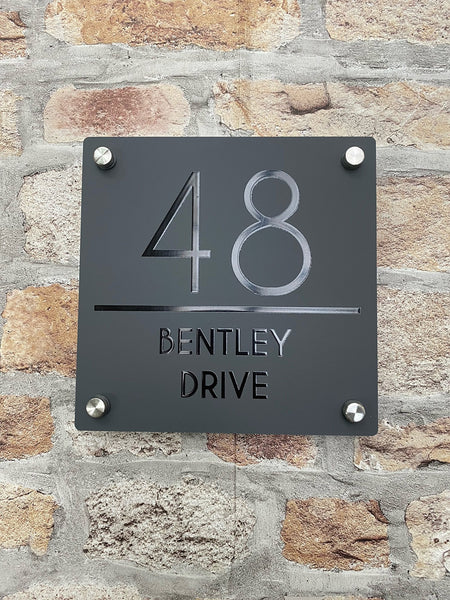 Contemporary UV Printed House Sign - One Of A Kind Design UK