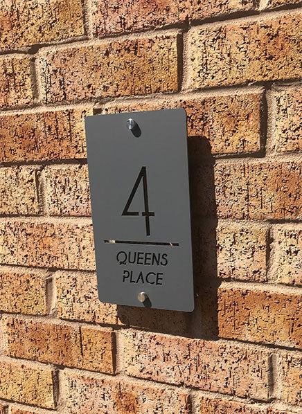 Contemporary House Sign 15x25cm - One Of A Kind Design UK