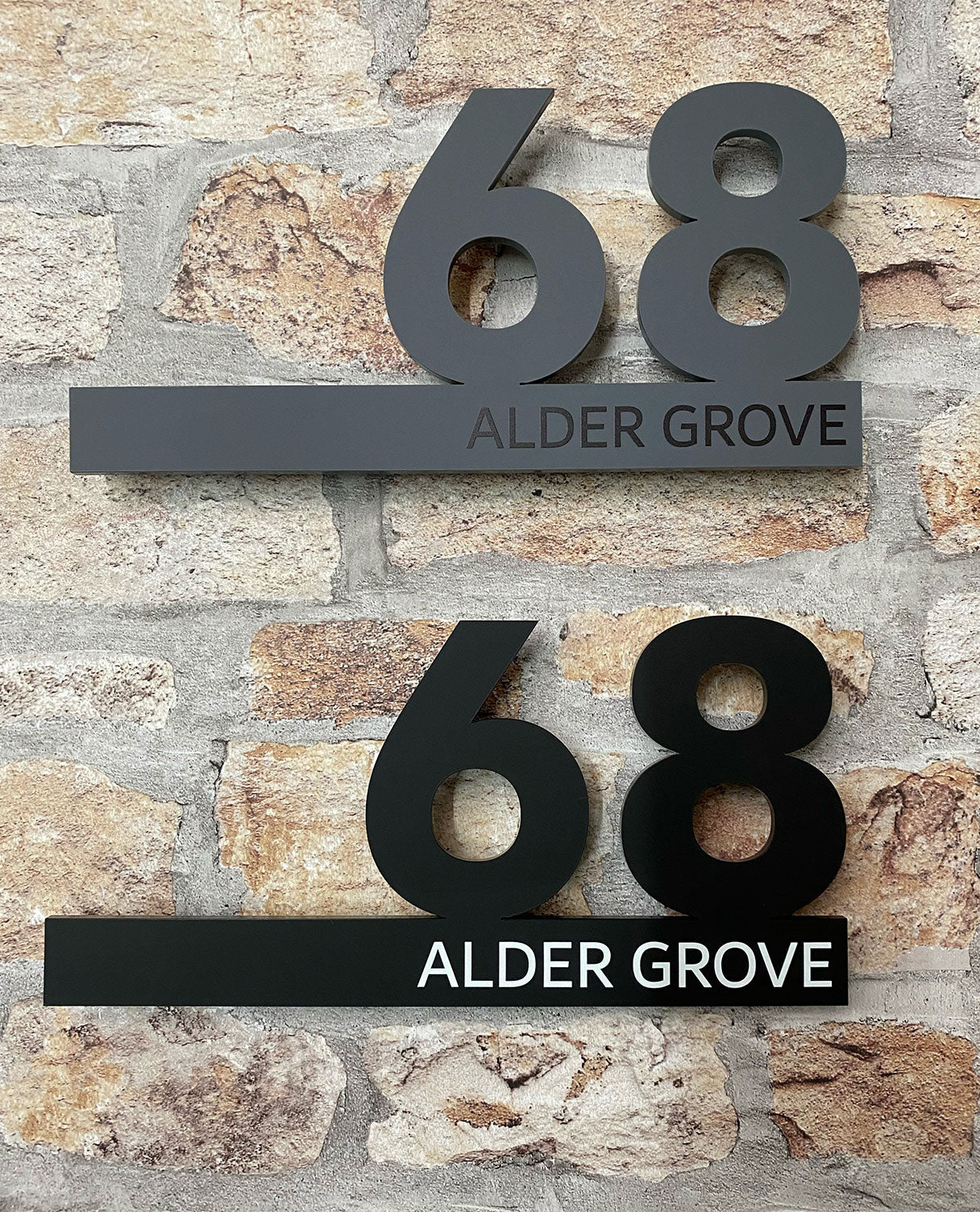 Modern Floating Acrylic House Number - One Of A Kind Design UK