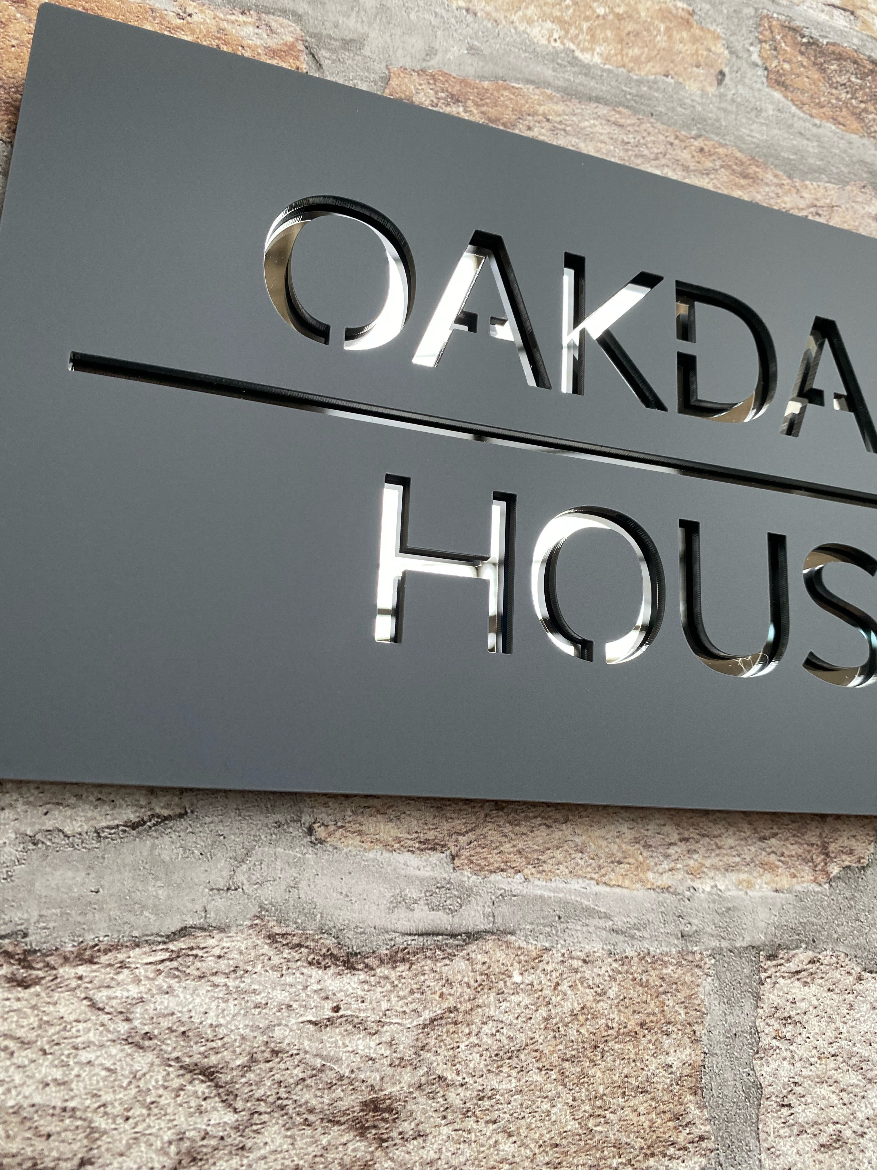 Contemporary House Name Plaque - One Of A Kind Design UK