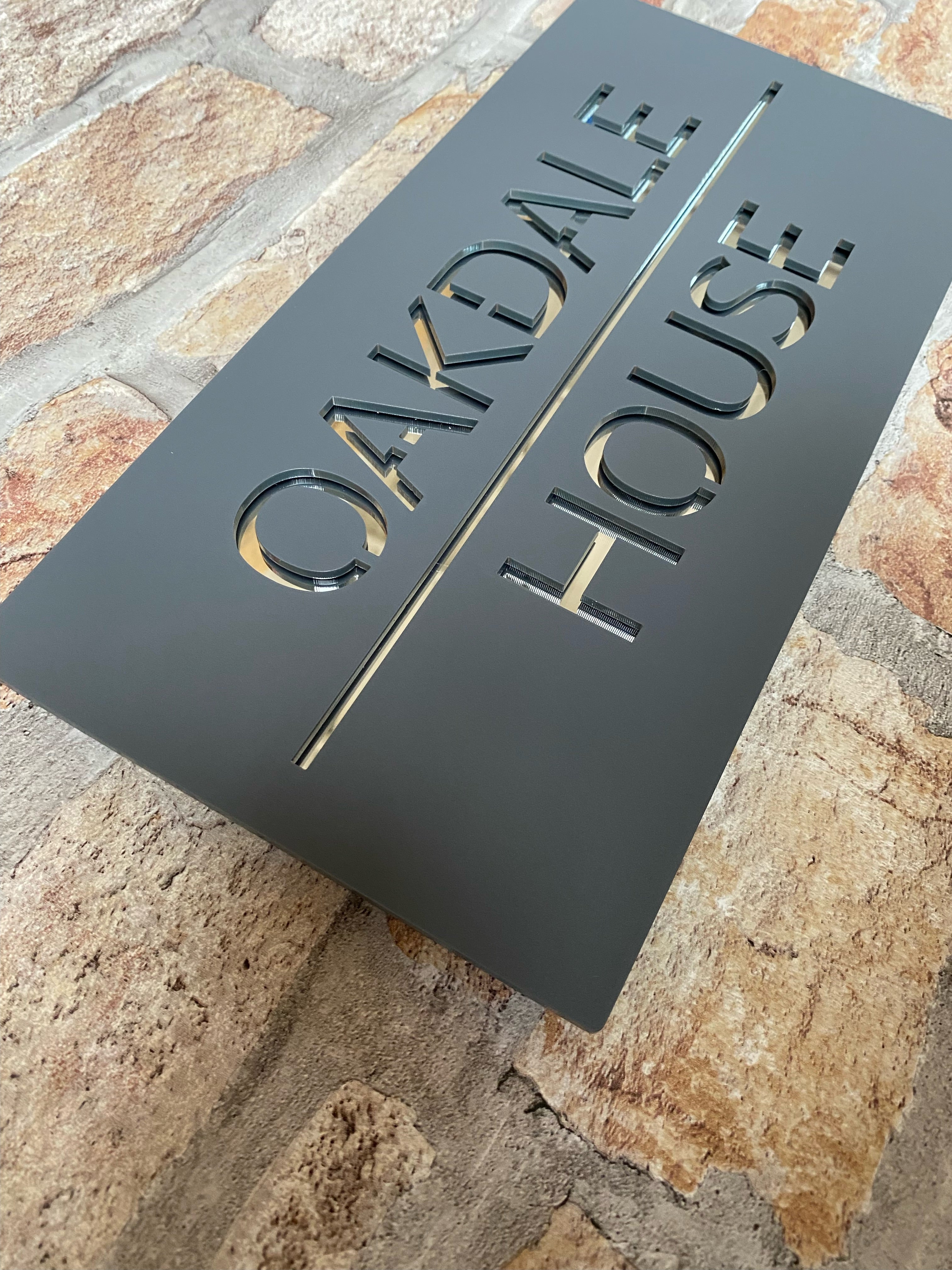 Contemporary House Name Plaque - One Of A Kind Design UK