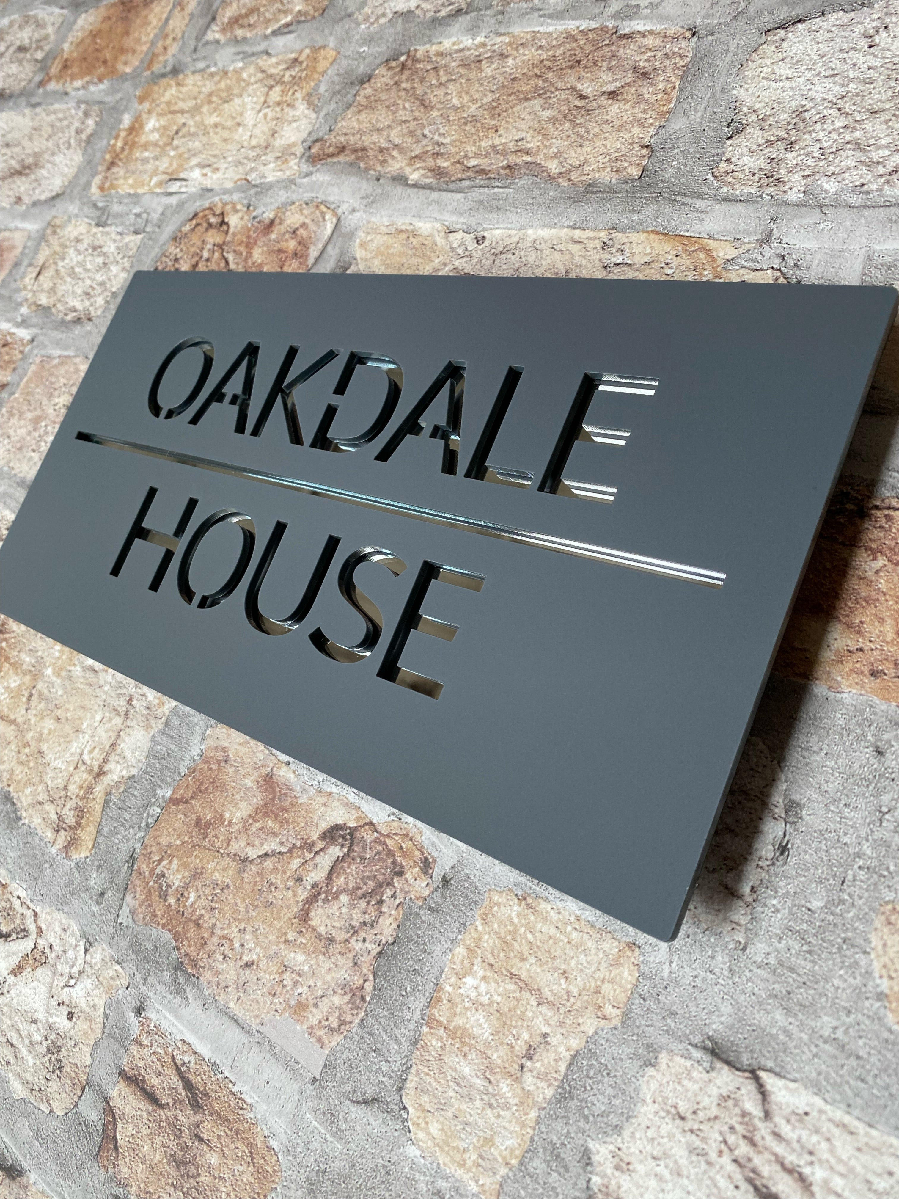 Contemporary House Name Plaque - One Of A Kind Design UK